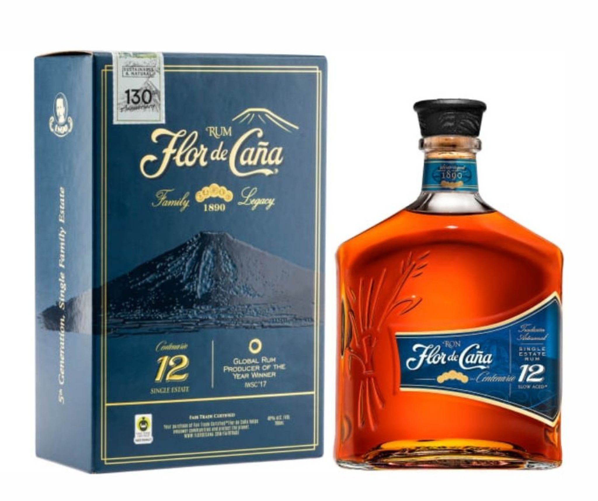 Flor De Cana 12 Year Old Rum 1 Lit 40%