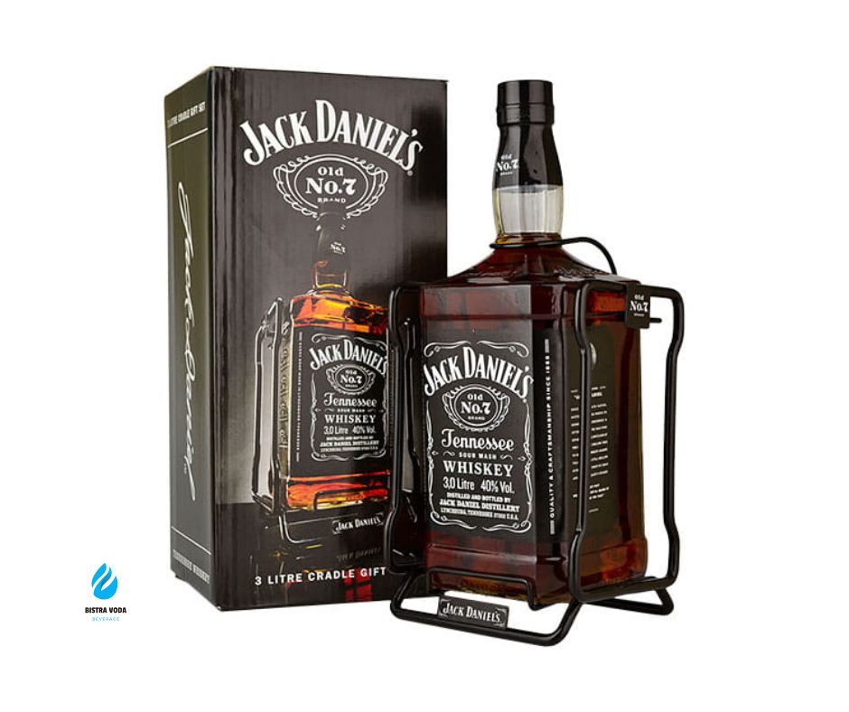 Jack Daniel’s Old No.7 40% 3 lit Bottle With Cradle (Сталажа) - Бистра Вода