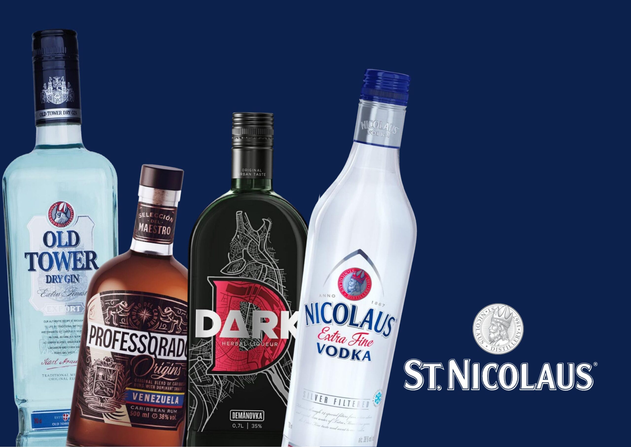 Gin Old Tower Blue 37.5% 0.7 lit - Бистра Вода